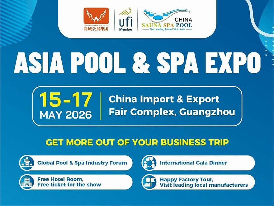 Выставка Asia Pool & Spa Expo 2026 состоится в мае 2026 года